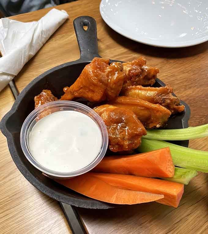 Crispy, saucy, and served with ranch&mdash;these wings understand the assignment and then some, my friends.