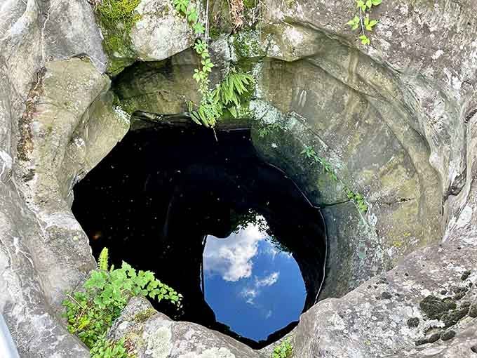 Peer into this glacial pothole and see the sky reflected back, nature's way of showing off.