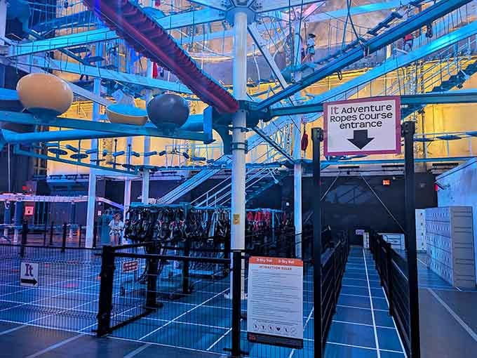 That entrance sign might as well read "Abandon all excuses here" because you're about to discover muscles you forgot you had.