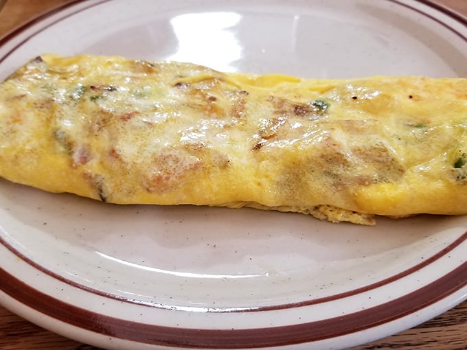 A perfectly folded omelet like this is harder to achieve than you'd think, and Jerry's nails it.