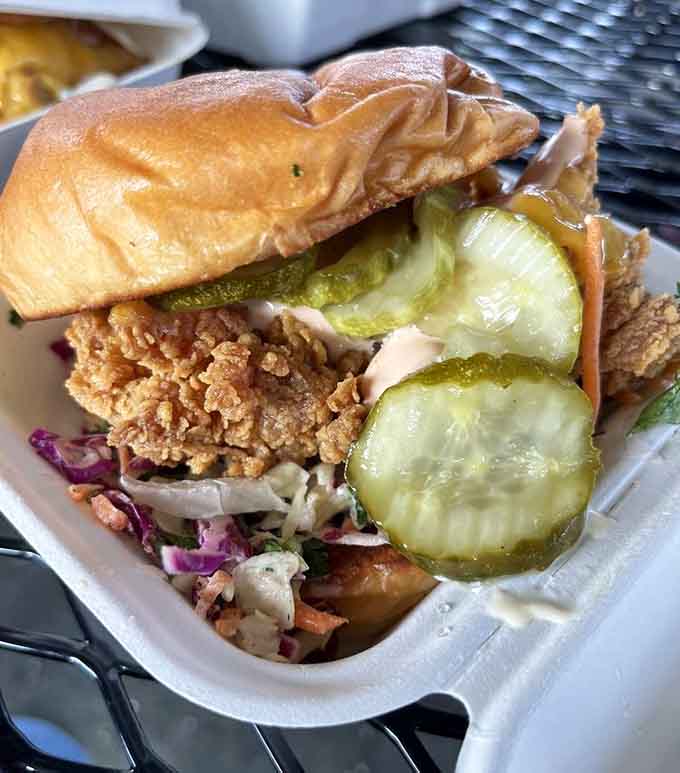 Look at that golden crust and those perfectly placed pickles&mdash;this is what sandwich dreams are made of, folks.