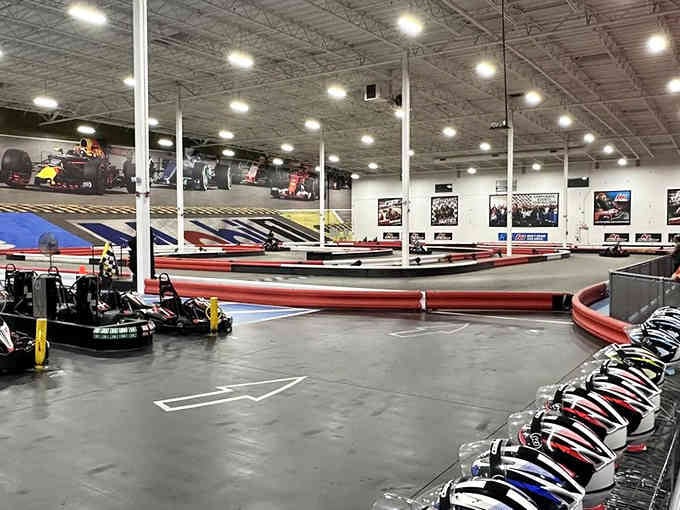 The track stretches out with more twists than a pretzel factory, complete with elevation changes that surprise you.