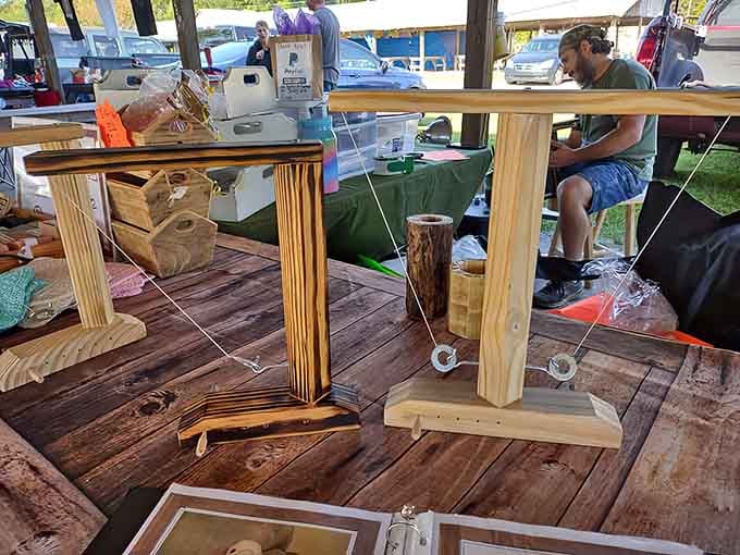 Handcrafted wooden pieces that prove some folks still know how to make things the old-fashioned way.