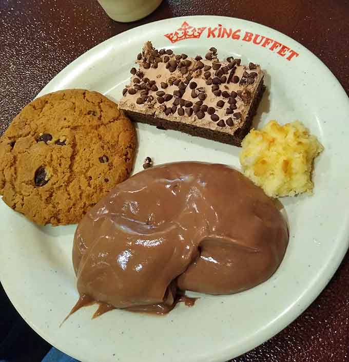 That chocolate brownie with its cookie companion represents the kind of life choices we should all be making.
