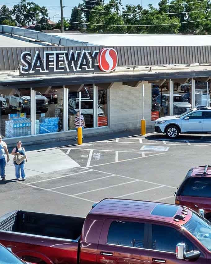 Even the grocery store parking lot moves at a pace that won't spike your blood pressure.