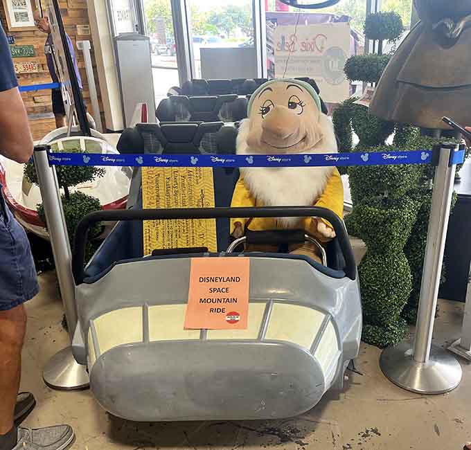 A Disneyland Space Mountain ride vehicle that's somehow both completely ridiculous and absolutely necessary for your living room.