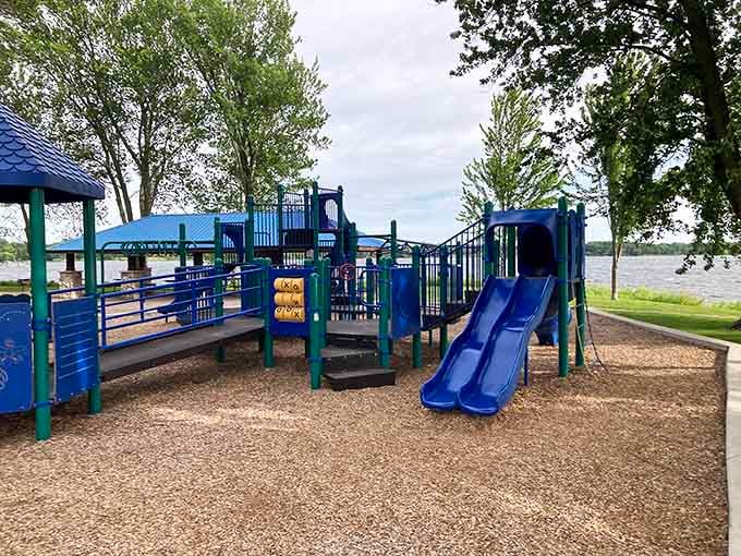 A lakeside playground where kids can actually be kids without needing a reservation or a second mortgage to afford it.