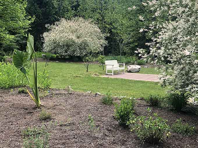 Wayne Township Nature Park provides the kind of peaceful garden spots where benches actually invite you to sit and stay.