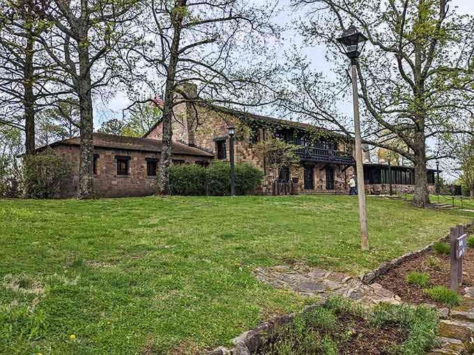 Stone and timber come together in perfect harmony here, creating the kind of lodge that makes you want to cancel your return trip home.