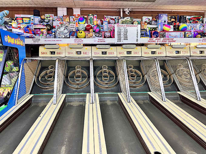 These Skee-Ball lanes have witnessed more competitive family showdowns than Thanksgiving dinner ever could.