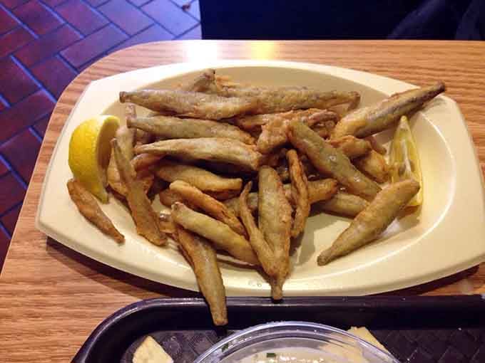 Smelt: the underdog of the seafood world, fried to crispy perfection and ready for their close-up.