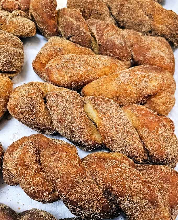 Cinnamon-sugar twists that could make a pretzel jealous, proving that simple pleasures are often the best ones.