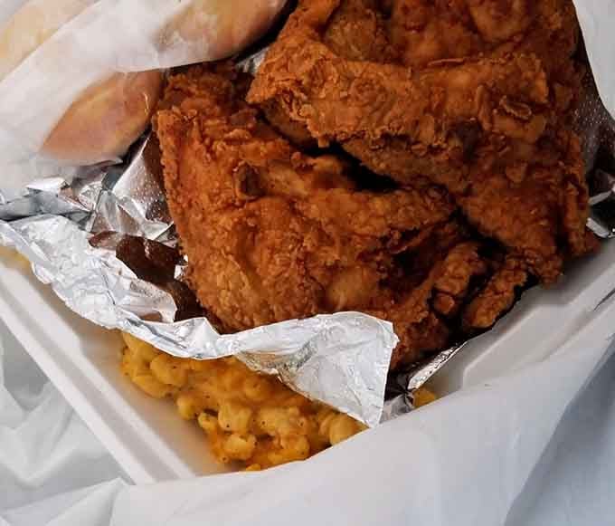 That crackling golden crust on perfectly fried chicken breast makes a compelling argument for why some traditions should never change or modernize.