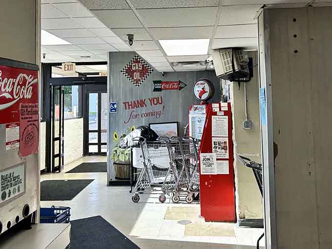 Even the exit reminds you to come back soon&mdash;that vintage Coca-Cola charm is irresistible.