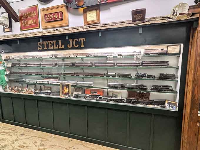 The Stell Junction display showcases vintage model trains that'll make you wish you'd kept your childhood collection.