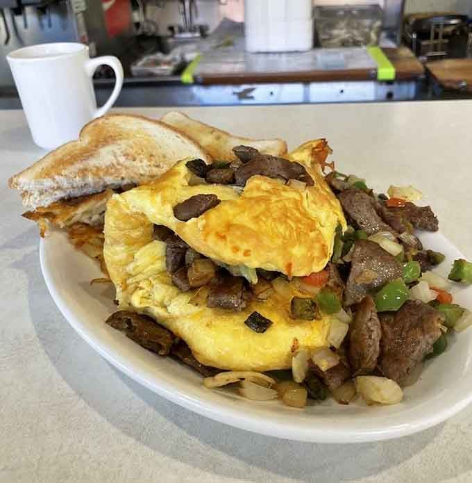 When regular omelets aren't adventurous enough, gyro meat enters the chat and changes everything for the better.