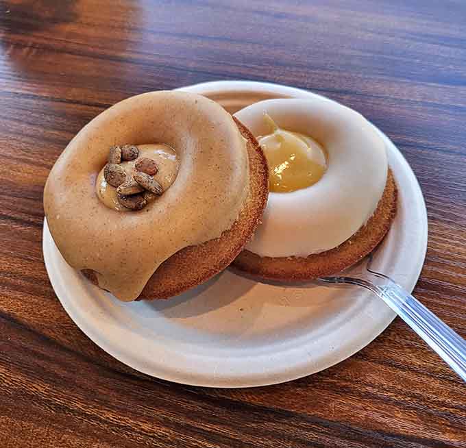 Coffee-glazed meets passionfruit curd in a pairing that somehow makes perfect sense once you stop questioning and start eating.