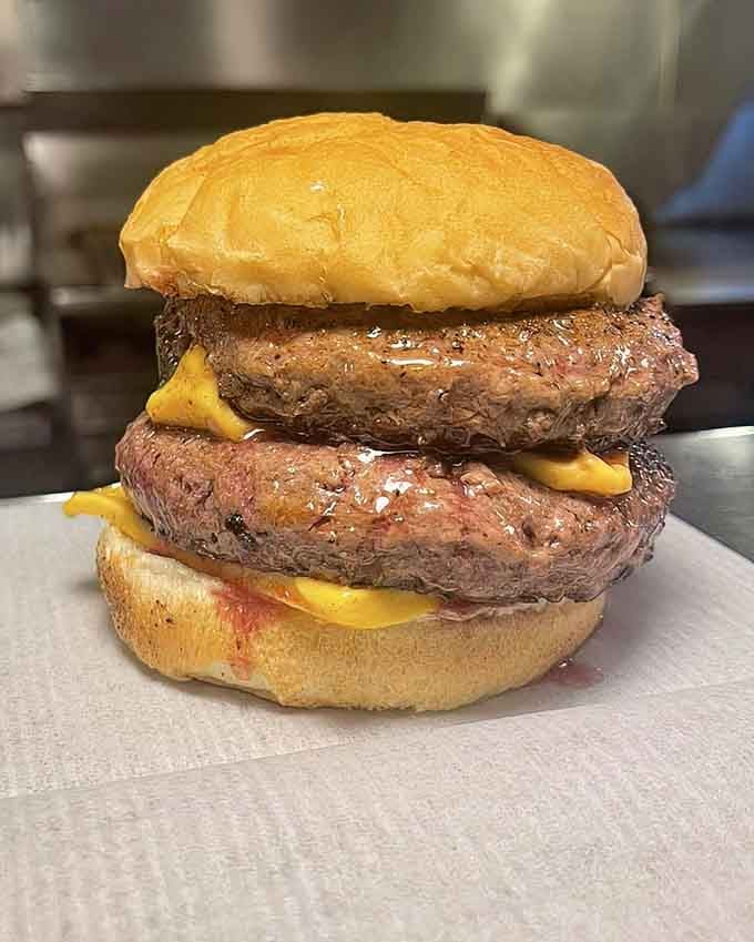 The Big Double proves that sometimes more is more, especially when it involves crispy edges and molten cheese.