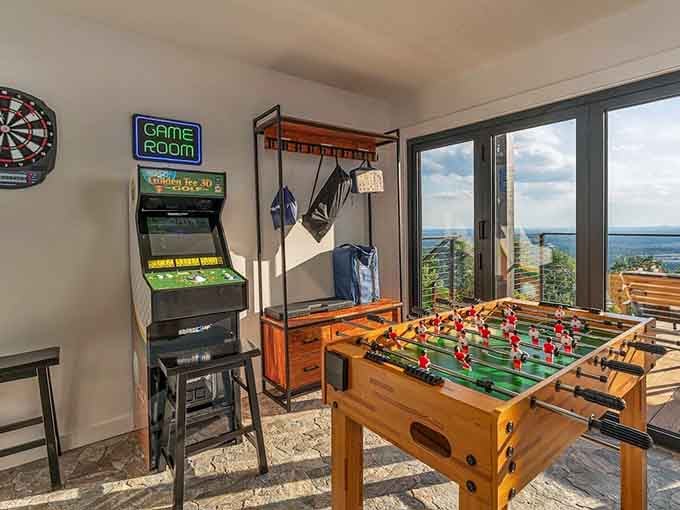 Foosball and arcade games with mountain views? Someone finally understood what adults actually want on vacation.