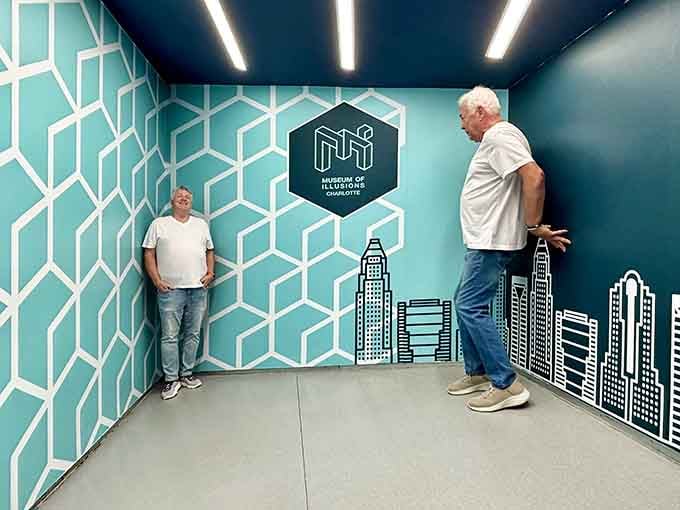 When perspective makes you question whether you're the giant or if your friend just got really tiny.