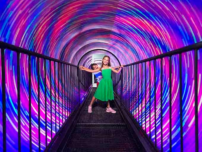 Step into this psychedelic tunnel and suddenly you're starring in your own trippy music video from the '70s.