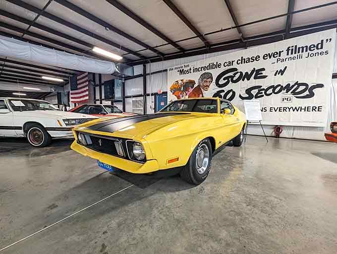 That yellow fastback could outrun anything except maybe your nostalgia for the good old days.
