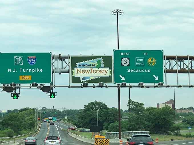 Crossing into New Jersey on I-95 means you've officially escaped wherever you were and returned to civilization.