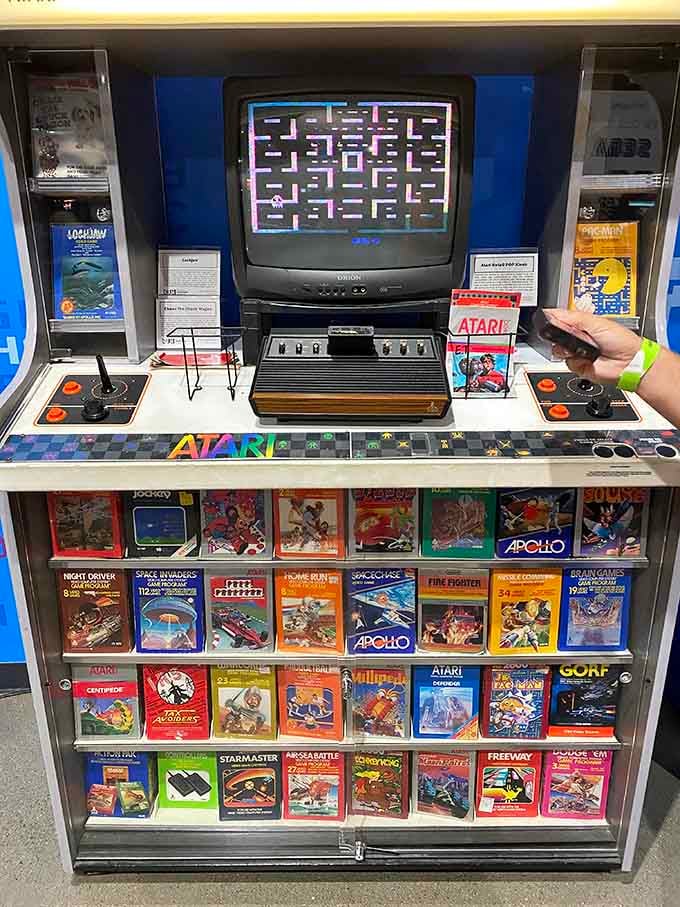 That Atari 2600 setup brings back memories of simpler times when wood paneling made everything look sophisticated and expensive.