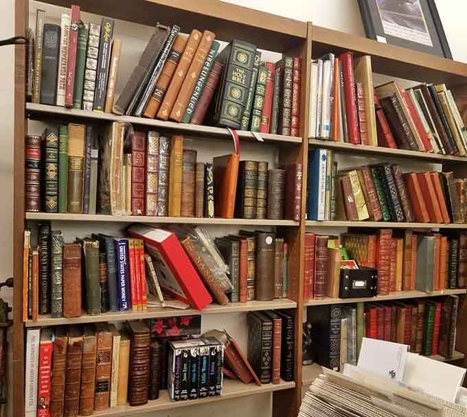 Leather-bound books that smell like history and look infinitely classier than your Kindle ever will.