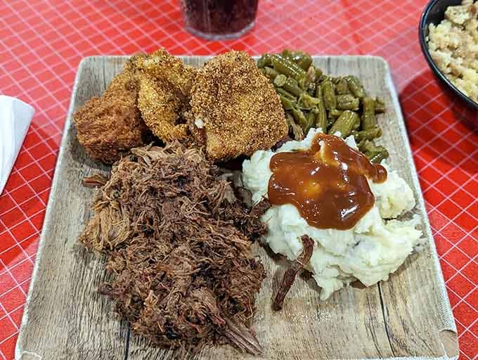 Pulled pork so tender it practically whispers sweet nothings to your taste buds with every glorious bite.