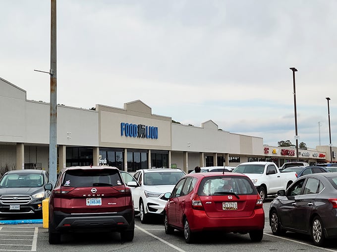 When even the strip mall looks this ordinary, you know downtown's where the real magic happens.