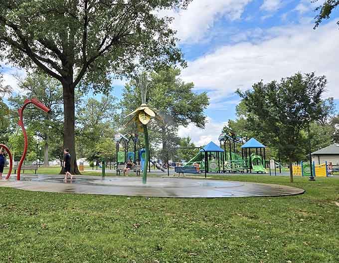 Community parks with splash pads and playgrounds mean summer entertainment that won't drain your bank account or your sanity.