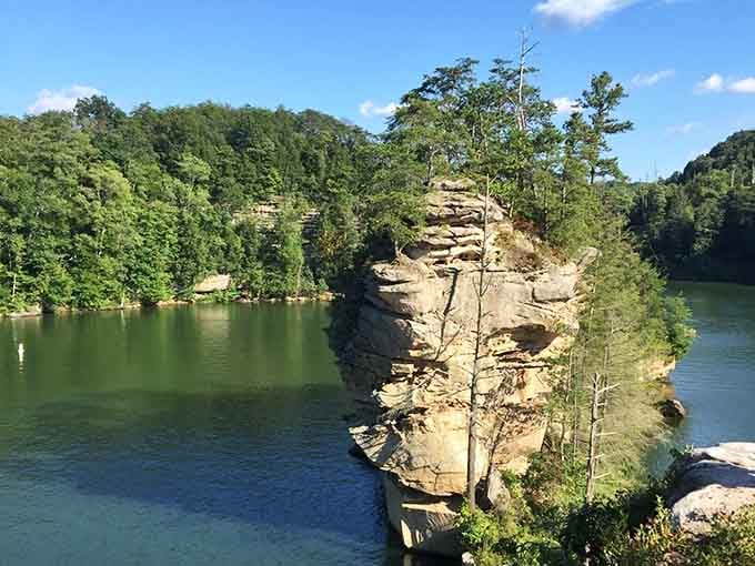 Ancient rock formations meet crystal waters, proving geology can be absolutely breathtaking when it wants to be.