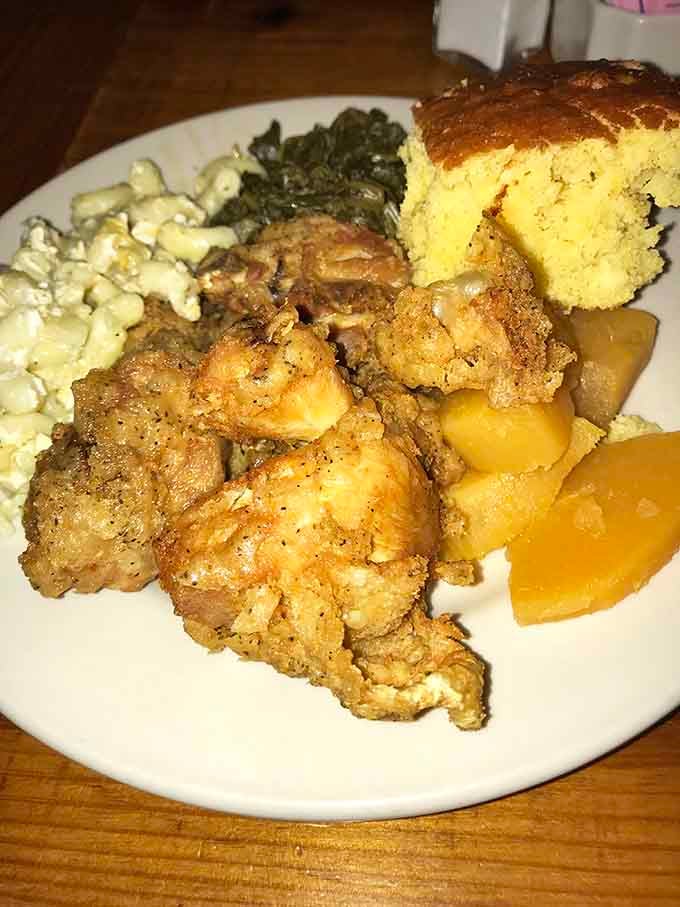 Golden fried chicken so crispy it practically sings when you bite into that perfectly seasoned crust.