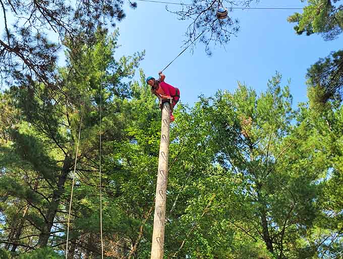 Scaling new heights on the pole climb, where the only way is up and the views are absolutely worth it.