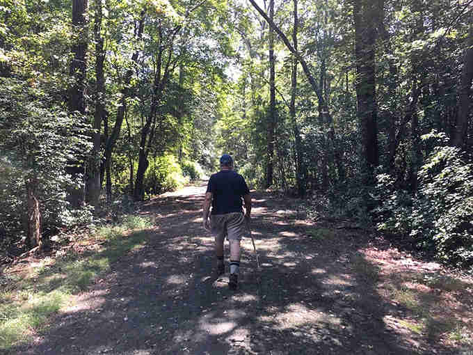 These sun-dappled trails practically beg you to slow down and remember what walking used to feel like.