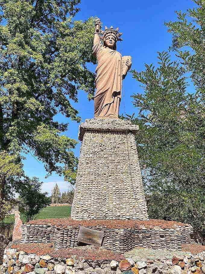 Lady Liberty gets the rock star treatment on a pedestal that would make any sculptor weep with envy.