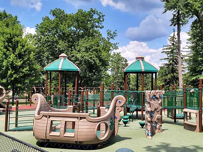 Reeves Park's playground proves this town takes family fun as seriously as its restaurant scene.