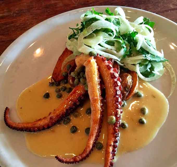 This octopus is so perfectly tender it'll make you reconsider every rubbery calamari ring from your past.
