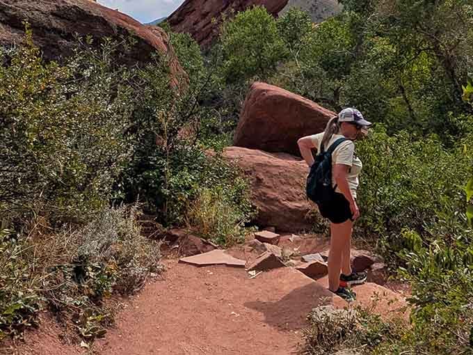 The canyon floor beckons adventurous souls willing to earn their views with a little sweat and determination.