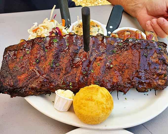 When they stick knives in your ribs to mark doneness levels, you know this isn't amateur hour anymore.