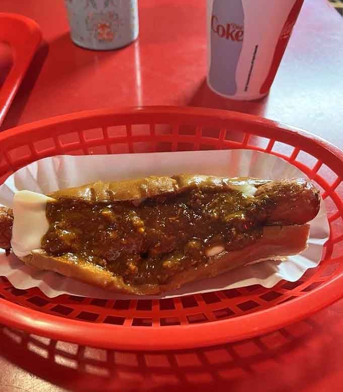 When chili meets cheese meets perfectly fried hot dog, you've found the holy trinity of comfort food satisfaction.