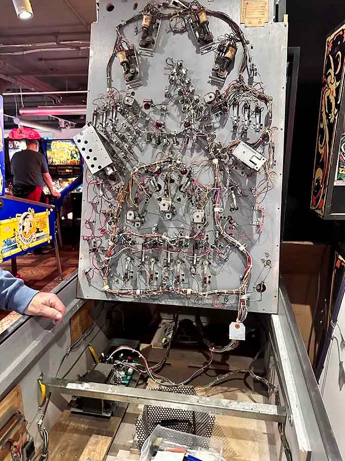 The intricate guts of a pinball machine reveal why these mechanical marvels still captivate engineers and players alike.