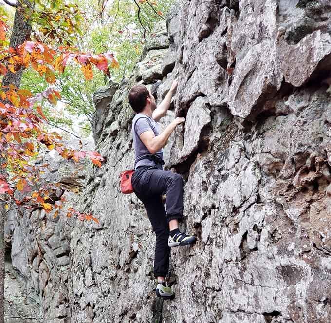 Spider-Man wishes he had moves like this, scaling Georgia's natural climbing gym one handhold at a time.