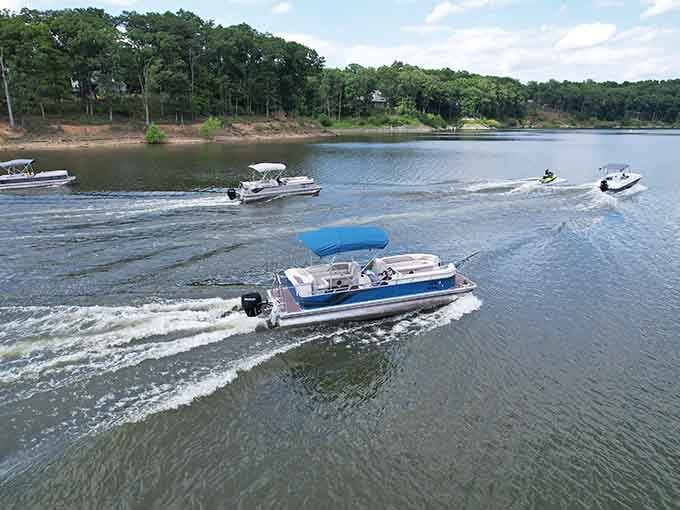 Raccoon Lake welcomes boaters to waters where the biggest traffic jam involves pontoons, not pickup trucks.