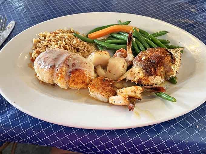 When you can't decide between lobster, scallops, and shrimp, this platter says why choose just one option?