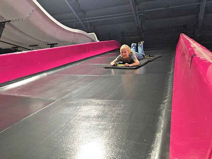 That look of pure determination mixed with slight terror is what childhood memories are made of.