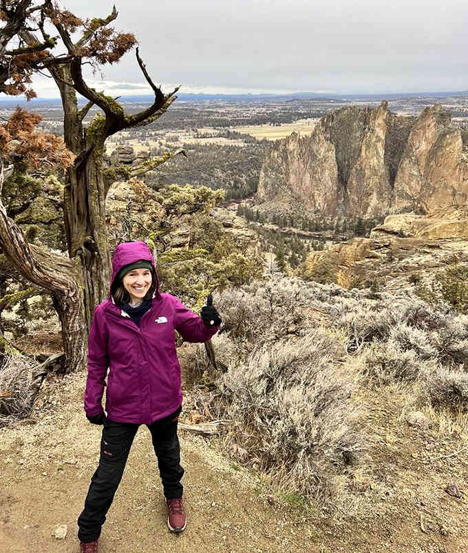 That smile says it all: standing atop Misery Ridge was totally worth the cardiovascular workout and existential questioning.
