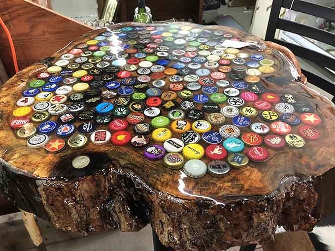 Someone turned hundreds of vintage bottle caps into functional art, and honestly, it's the kind of genius we need.