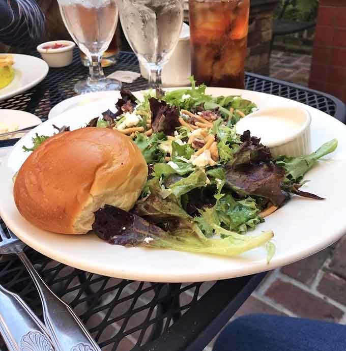 When your salad comes with a garlic roll, you know someone in the kitchen gets it.